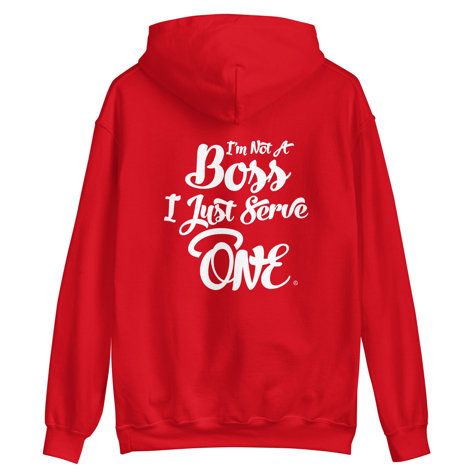 I'm Not A Boss (White Print) Unisex Hoodie – DecencyAndOrder